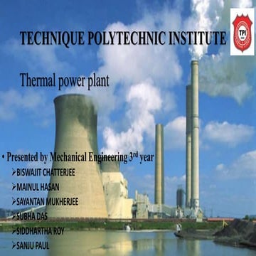 thermal power plant and is cycle and how to work | PPTX