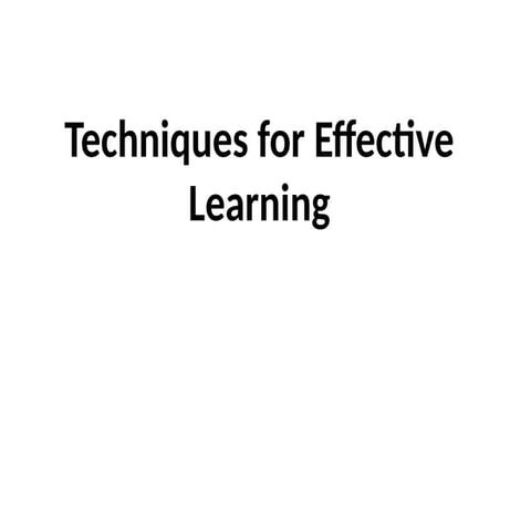 Techniques for Effective Learning in Nursing Education: Strategies and ...