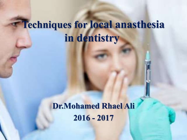 Techniques of local anesthesia in dentistry IN A NUTSHELL