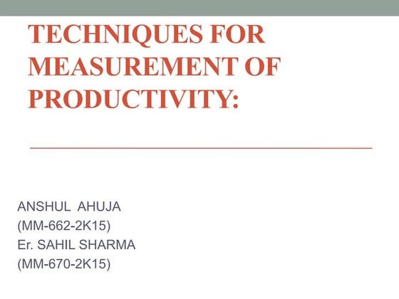 Work Study: Method Study & Work Measurement | PPT | Human Resources ...