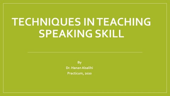 The speaking process | DOCX | Educational Assessment | Education