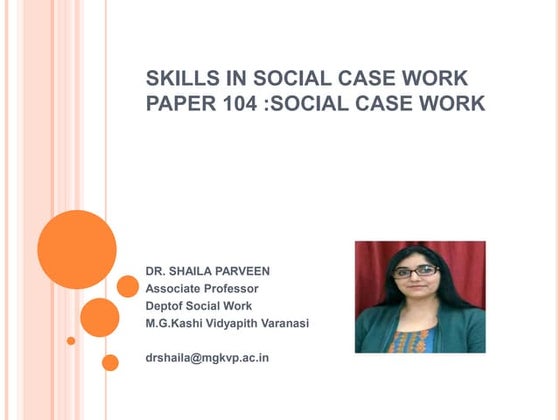 Phases of social case work | PPTX