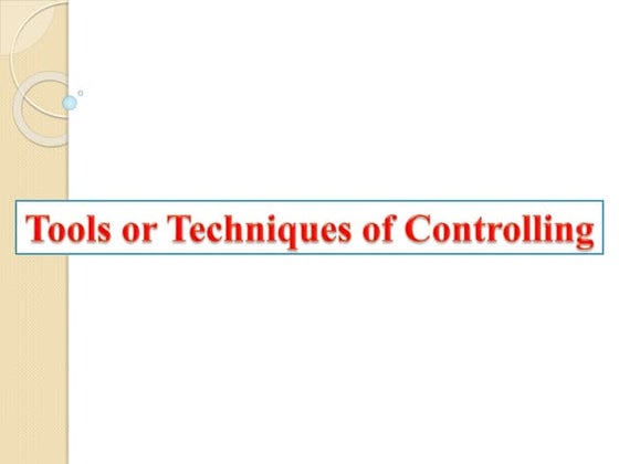 Controlling in management | PPT