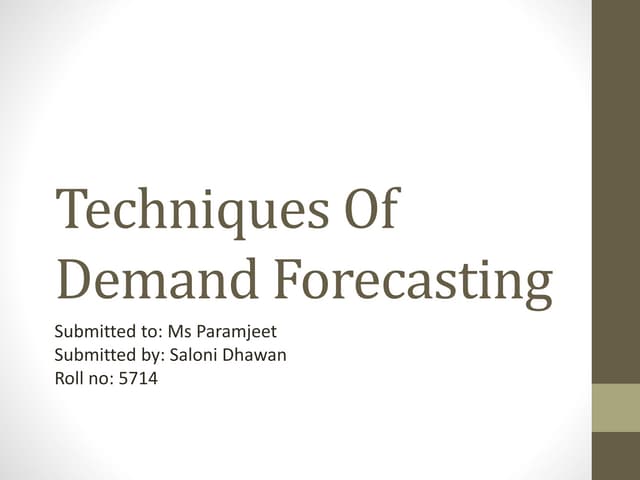 Demand forecasting | PPTX