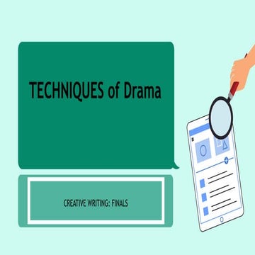 TECHNIQUES OF DRAMA.pptxmmmmkkkkkkkkkkkkk | PPTX