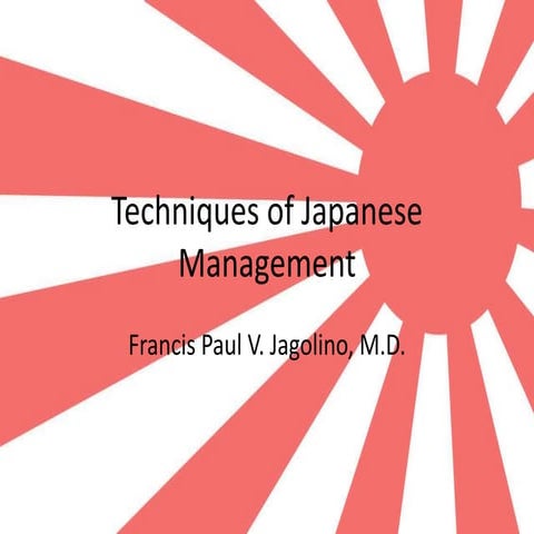 Techniques of Japanese Management | PPTX