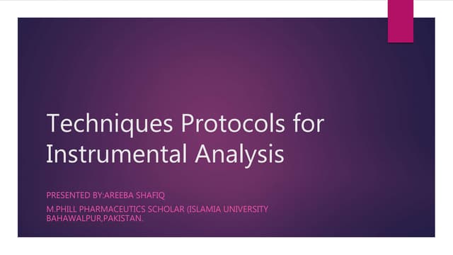 Qualification of analytical instruments | PPTX