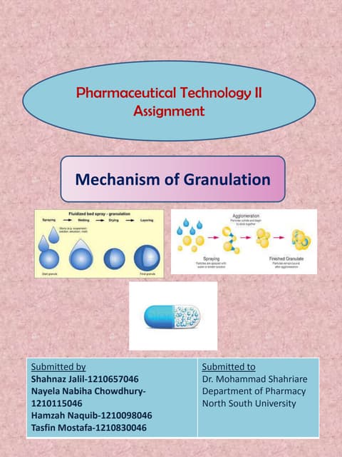 Granulation process and types of granulators | PPTX | Geology | Science