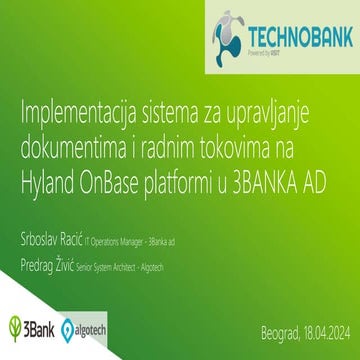 Technobank Implementacija sistema za upravljanje dokumentima i radnim ...
