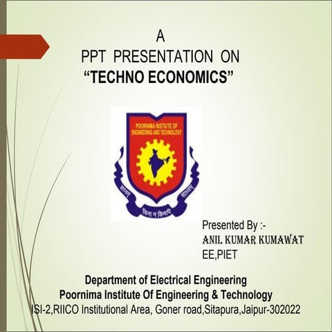 Techno economics | PPT