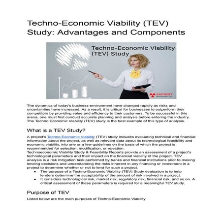 Techno Economic Viability (TEV Study) - Sapient Services.pdf