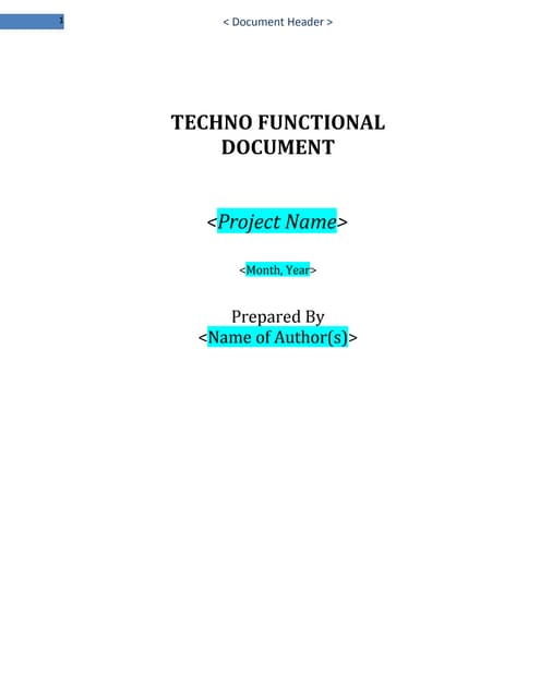 Functional specification document_template | PDF