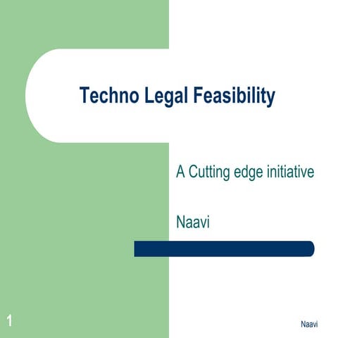 Techno legal feasibility | PDF