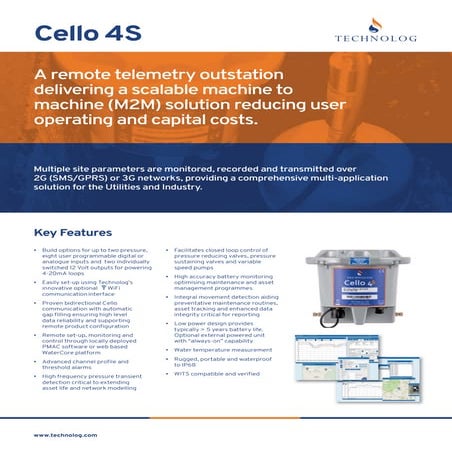 Technolog Water Utility Data Logger Cello 4S | PDF