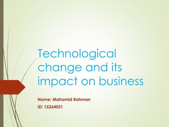 Technological Environment-Yashvanth G Nayak | PPT