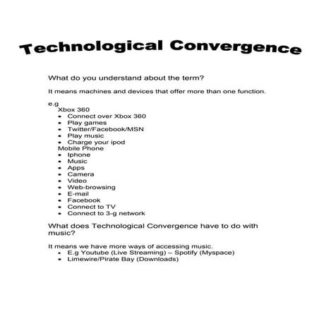 Technological Convergence | DOC