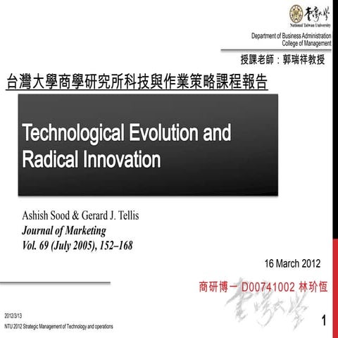 Technological evolution and radical | PPTX