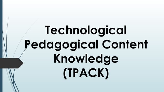Tpack model | PPTX