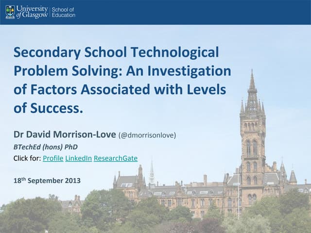 Technological Problem Solving Seminar | PPT Technological Problem Solving Seminar | PPT