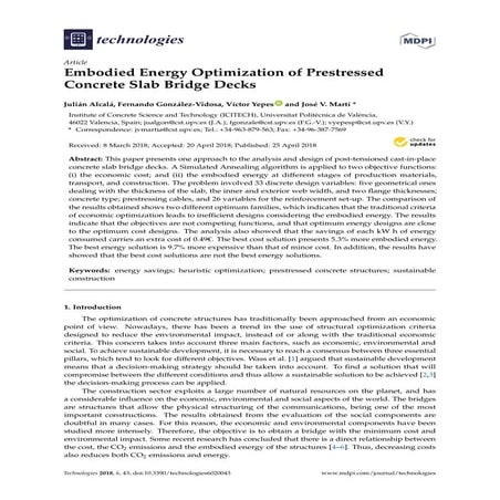 Embodied Energy Optimization of Prestressed Concrete Slab Bridge Decks ...