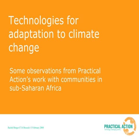 Technologies for community-based adaptation to climate change: some ...