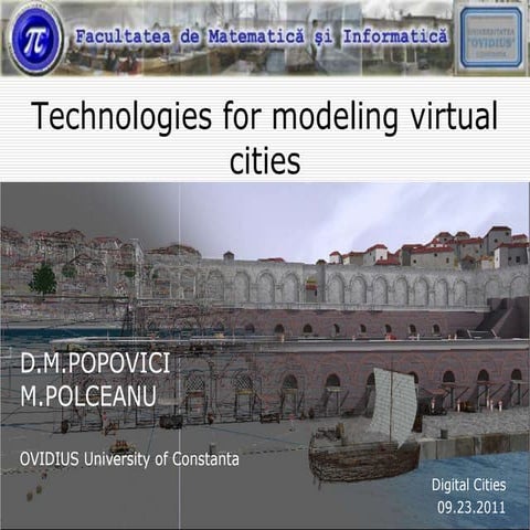Technologies for modeling virtual cities | PPT