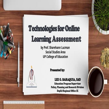 Technologies For Online Learning And Teaching Assessment Pptx