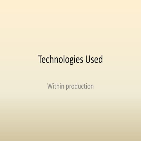 Technologies used | PPTX