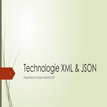 Traitement de données JSON et XML pour une application | PPTX