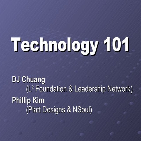 Technology 101 | PPT