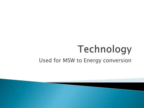 WASTE TO ENERGY PRESENTATION | PPTX | Environmental Services Industry ...