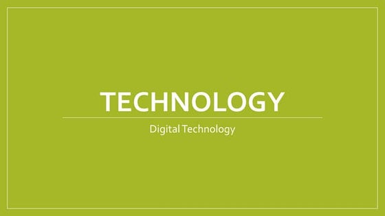 Evolution of technology presentation ppt | PPT