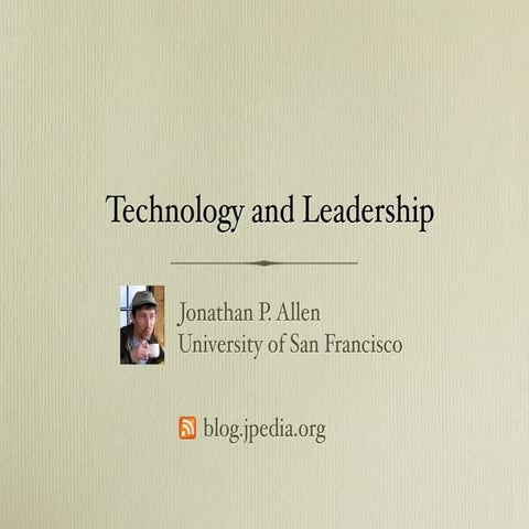 Technology and Leadership: The IT Innovation Gap | PPT