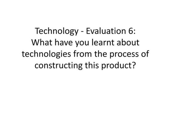 Evaluation question 6 | PPT
