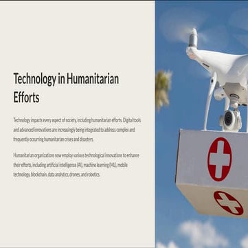 A Look at Technology in Humanitarian Efforts | PDF