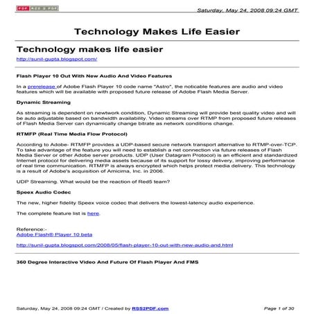 Technology And Life | PPT