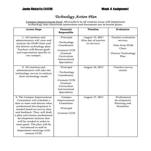 Action plan | DOCX