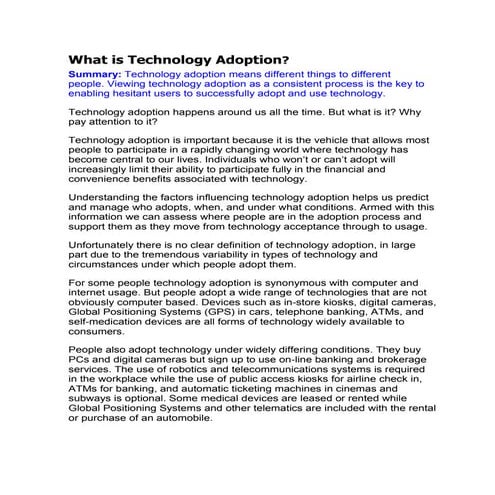 Technology adoption | PPTX