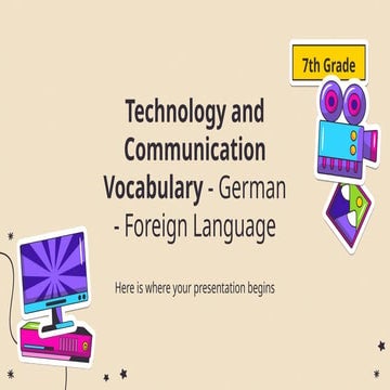 Technology and Communication Vocabulary - German - Foreign Language ...