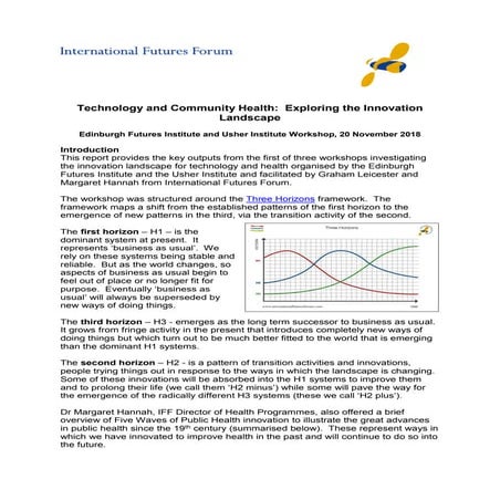 Technology for Community Health - Report and slides | PDF