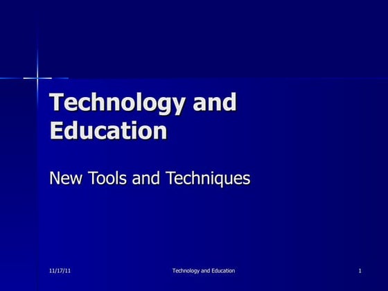 New technology in education | PPT