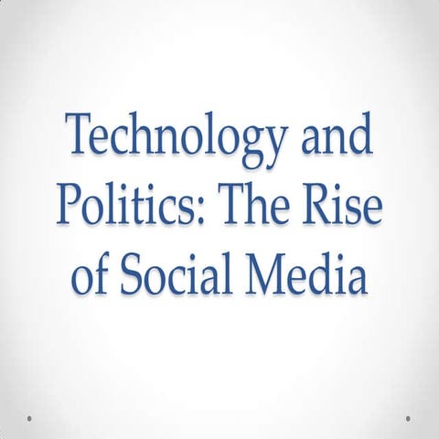 Technology and politics | PPTX