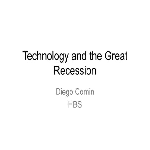Technology And The Great Recession | PPTX