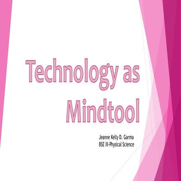 Technology as mind tool | PPTX