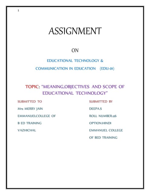 Table of contents | DOCX | Education