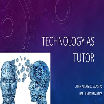 Technology as tutor | PPTX