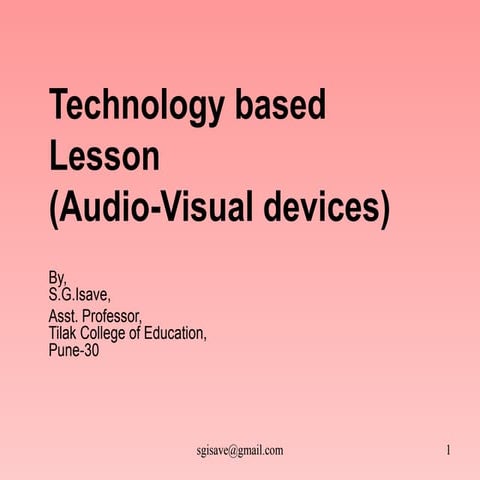 Technology based lesson | PPS