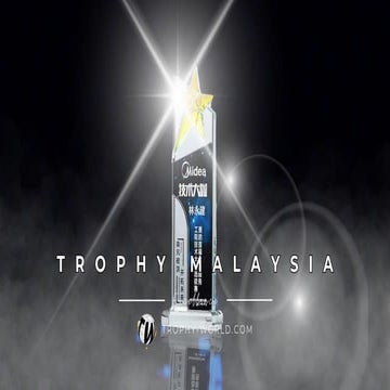 Technology Blue Star Crystal Trophies at Trophy-World Malaysia | Custom ...