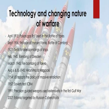 Technology and changing nature of warfare | PPTX