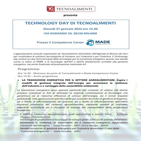 Technology day tca | PDF